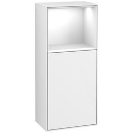 Villeroy & Boch Villeroy und Boch Finion Seitenschrank F500GFGF 41,8x93,6x27cm, links, Regal oben Glossy White, Glossy white lacquer