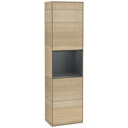 Villeroy & Boch Villeroy und Boch Finion Hochschrank G460HGPC 41,8x151,6cm, links, Emotion, Regal Midnight Blue Matt Lacquer, Oak Veneer