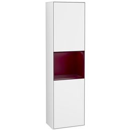 Villeroy & Boch Villeroy und Boch Finion Hochschrank F460HBGF 41,8x151,6x27cm, links, Regal Peony Matt Lacquer, Glossy white lacquer