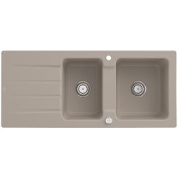 Villeroy & Boch Villeroy und Boch Architectura Sp&uuml;le 338002AM mit Ablaufgarnitur und Exzenterbet&auml;tigung, Almond