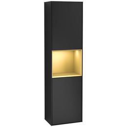 Villeroy & Boch Villeroy und Boch Finion Hochschrank F460HFPD 41,8x151,6x27cm, links, Regal Gold Matt Lacquer, Black matt lacquer