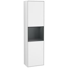 Villeroy & Boch Villeroy und Boch Finion Hochschrank F460HGGF 41,8x151,6x27cm, links, Regal Midnight Blue Matt Lacquer, Glossy white lacquer