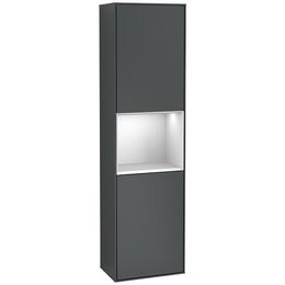 Villeroy & Boch Villeroy und Boch Finion Hochschrank F460MTHG 41,8x151,6x27cm, links, Regal White Matt Lacquer, Midnight Blue Matt Lacquer