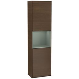 Villeroy & Boch Villeroy und Boch Finion Hochschrank F460GMGN 41,8x151,6x27cm, links, Regal Olive Matt Lacquer, Walnut veneer