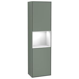 Villeroy & Boch Villeroy und Boch Finion Hochschrank F470GFGM 41,8x151,6x27cm, rechts, Regal Glossy White Lacquer, Olive Matt Lacquer