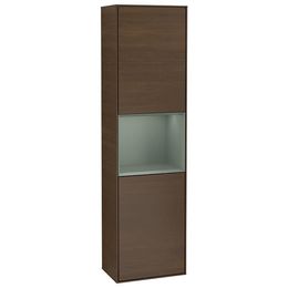Villeroy & Boch Villeroy und Boch Finion Hochschrank F470GMGN 41,8x151,6x27cm, rechts, Regal Olive Matt Lacquer, Walnut veneer