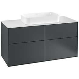 Villeroy & Boch Villeroy und Boch Finion Waschtischunterschrank F26100HG 120x60,3cm, Abdeckplatte white matt, Midnight Blue Matt Lacquer