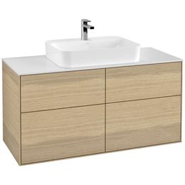 Villeroy & Boch Villeroy und Boch Finion Waschtischunterschrank F38100PC 120x60,3cm, Abdeckplatte white matt, Oak Veneer