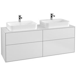 Villeroy & Boch Villeroy und Boch Finion Waschtischunterschrank G43100MT 160x60,3cm, Emotion, Abdeckplatte white matt, White matt lacquer