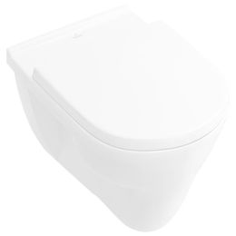 Villeroy & Boch Villeroy & Boch O.Novo Wand Flachsp&uuml;l WC 566210R1 36x56cm, weiss c-plus, Abgang waagerecht