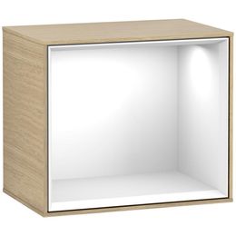 Villeroy & Boch Villeroy und Boch Finion Regalmodul F580GFPC 41,8x35,6x27cm, Regal Glossy White, Oak Veneer