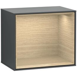Villeroy & Boch Villeroy und Boch Finion Regalmodul F580PCHG 41,8x35,6x27cm, Regal Oak Veneer, Midnight Blue Matt Lacquer