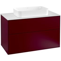 Villeroy & Boch Villeroy und Boch Finion Waschtischunterschrank F23100HB 100x60,3cm, Abdeckplatte white matt, Peony Matt