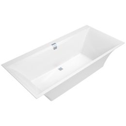 Villeroy & Boch Villeroy & Boch Squaro Edge 12 Badewanne UBQ190SQE2DV01, 190 x 90 cm, Quaryl, weiss