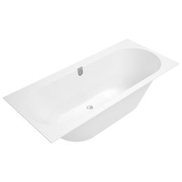 Villeroy & Boch Villeroy und Boch Oberon 2.0 Rechteck-Badewanne UBQ180OBR2DV-RW 180 x 80 cm, Ablauf mittig, stone white