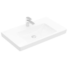Villeroy & Boch Villeroy & Boch Subway 2.0 Waschtisch 71758G01 80 x 47 cm, wei&szlig;, mitHahnloch und &Uuml;berlauf