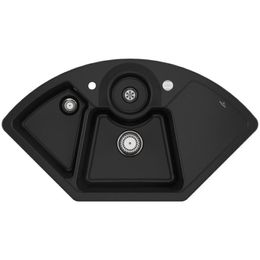 Villeroy & Boch Villeroy und Boch Solo Eck Ecksp&uuml;le 670802J0 Ablaufgarnitur, Exzenterbet&auml;tigung, Resteschale, Chromit