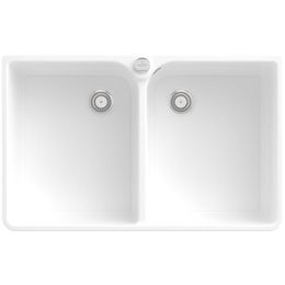 Villeroy & Boch Villeroy und Boch Sp&uuml;lstein Doppelbecken 638002R1 Ablaufgarnitur mit Exzenterbet&auml;tigung, wei&szlig;