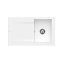 Villeroy & Boch Villeroy und Boch Fl&auml;chenb&uuml;ndige Sp&uuml;le 33342FR1 mit Ablaufgarnitur und Exzenterbet&auml;tigung, wei&szlig;