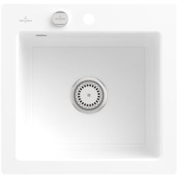 Villeroy & Boch Villeroy und Boch Subway Fl&auml;chenb&uuml;ndige Sp&uuml;le 33152FR1 mit Ablaufgarnitur und Exzenterbet&auml;tigung, wei&szlig;