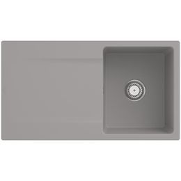 Villeroy & Boch Villeroy und Boch Fl&auml;chenb&uuml;ndige Sp&uuml;le 33351FKD mit Ablaufgarnitur und Handbet&auml;tigung, Fossil