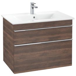 Villeroy & Boch Villeroy und Boch Venticello Waschtisch-Unterschrank A92501VH 75,3 x 59 x 50,2 cm, Griff Chrom, arizona oak
