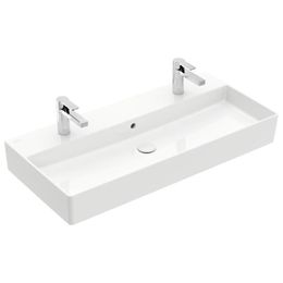 Villeroy & Boch Villeroy & Boch Memento 2.0 Waschtisch 4A22A401 100 x 47 cm, wei&szlig; alpin, mit Hahnloch, mit &Uuml;berlauf
