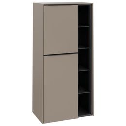 Villeroy & Boch Villeroy und Boch Subway 3.0 Mittelschrank C59801VM 57,4x120x36,2cm, Schanier links/Griff Volcano black, taupe