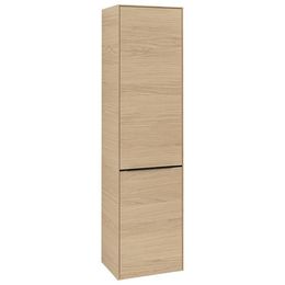 Villeroy & Boch Villeroy und Boch Subway 3.0 Hochschrank C59301VJ 40x171x36,2cm, Schanier rechts/Griff Volcano black, nordic oak