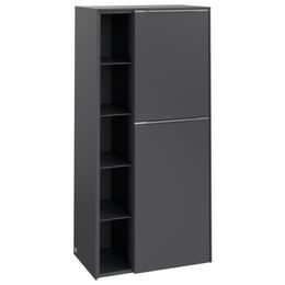 Villeroy & Boch Villeroy und Boch Subway 3.0 Mittelschrank C59900VR 57,4x120x36,2cm, Schanier rechts/Griff Aluminium gl&auml;nzend, graphite