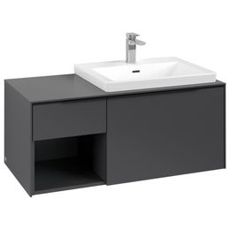 Villeroy & Boch Villeroy und Boch Subway 3.0 Waschtisch-Unterschrank C57101VR 100,1x42,25x51,6cm, ohne LED/Griff Volcano black, graphite