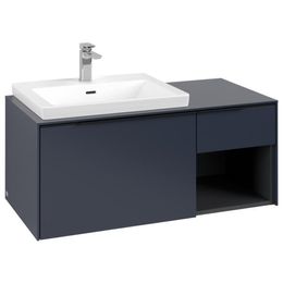 Villeroy & Boch Villeroy und Boch Subway 3.0 Waschtisch-Unterschrank C57201VQ 100,1x42,25x51,6cm, ohne LED/Griff Volcano black, marine blue