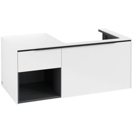 Villeroy & Boch Villeroy und Boch Subway 3.0 Waschtisch-Unterschrank C57101VE 100,1x42,25x51,6cm, ohne LED/Griff Volcano black, brilliant white