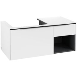 Villeroy & Boch Villeroy und Boch Subway 3.0 Waschtisch-Unterschrank C57201VF 100,1x42,25x51,6cm, ohne LED/Griff Volcano black, pure white