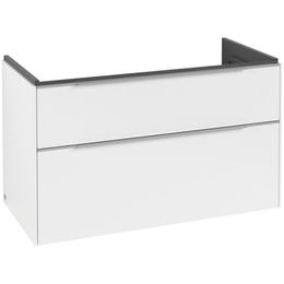 Villeroy & Boch Villeroy und Boch Subway 3.0 Waschtisch-Unterschrank C570L0VF 97,3x57,6x47,8cm, mit LED/Griff Aluminium gl&auml;nzend, pure white