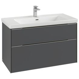 Villeroy & Boch Villeroy und Boch Subway 3.0 Waschtisch-Unterschrank C57002VR 97,3x57,6x47,8cm, ohne LED/Griff monochrom, graphite