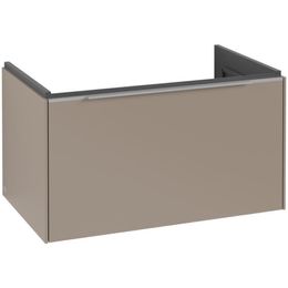 Villeroy & Boch Villeroy und Boch Subway 3.0 Waschtisch-Unterschrank C573L0VM 77,2x42,9x47,8cm, mit LED/Griff Aluminium gl&auml;nzend, taupe