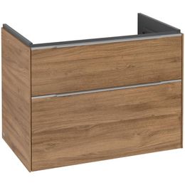 Villeroy & Boch Villeroy und Boch Subway 3.0 Waschtisch-Unterschrank C57400RH 77,2x57,6x47,8cm, ohne LED/Griff Aluminium gl&auml;nzend, kansas oak