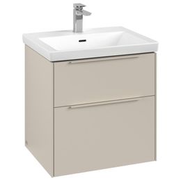 Villeroy & Boch Villeroy und Boch Subway 3.0 Waschtisch-Unterschrank C578L2VN 57,2x57,6x47,8cm, mit LED/Griff monochrom, cashmere grey