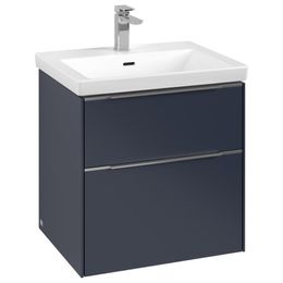 Villeroy & Boch Villeroy und Boch Subway 3.0 Waschtisch-Unterschrank C57800VQ 57,2x57,6x47,8cm, ohne LED/Griff Aluminium gl&auml;nzend, marine blue