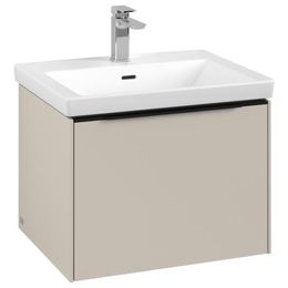 Villeroy & Boch Villeroy und Boch Subway 3.0 Waschtisch-Unterschrank C57701VN 57,2x42,9x47,8cm, ohne LED/Griff Volcano black, cashmere grey