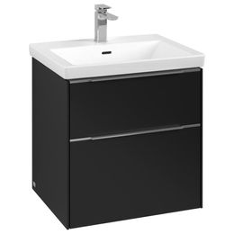 Villeroy & Boch Villeroy und Boch Subway 3.0 Waschtisch-Unterschrank C57800VL 57,2x57,6x47,8cm, ohne LED/Griff Aluminium gl&auml;nzend, volcano black