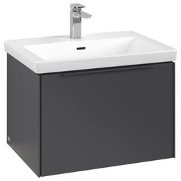 Villeroy & Boch Villeroy und Boch Subway 3.0 Waschtisch-Unterschrank C575L2VR 62,2x42,9x47,8cm, mit LED/Griff monochrom, graphite