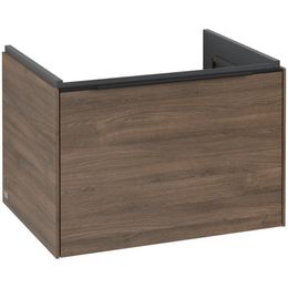Villeroy & Boch Villeroy und Boch Subway 3.0 Waschtisch-Unterschrank C57501VH 62,2x42,9x47,8cm, ohne LED/Griff Volcano black, arizona oak