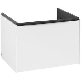 Villeroy & Boch Villeroy und Boch Subway 3.0 Waschtisch-Unterschrank C57501VF 62,2x42,9x47,8cm, ohne LED/Griff Volcano black, pure white