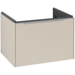 Villeroy & Boch Villeroy und Boch Subway 3.0 Waschtisch-Unterschrank C57500VN 62,2x42,9x47,8cm, ohne LED/Griff Aluminium gl&auml;nzend, cashmere grey