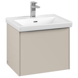 Villeroy & Boch Villeroy und Boch Subway 3.0 Waschtisch-Unterschrank C57900VN 52,3x42,9x44,75cm, ohne LED/Griff Aluminium gl&auml;nzend, cashmere grey