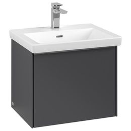 Villeroy & Boch Villeroy und Boch Subway 3.0 Waschtisch-Unterschrank C579L0VR 52,3x42,9x44,75cm, mit LED/Griff Aluminium gl&auml;nzend, graphite