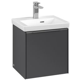 Villeroy & Boch Villeroy und Boch Subway 3.0 Waschtisch-Unterschrank C58200VR 42,3x42,9x37,75cm, Schanier rechts/Griff Aluminium gl&auml;nzend, graphite