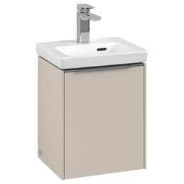 Villeroy & Boch Villeroy und Boch Subway 3.0 Waschtisch-Unterschrank C58400VN 35,1x42,9x30,9cm, Schanier rechts/Griff Aluminium gl&auml;nzend, cashmere grey